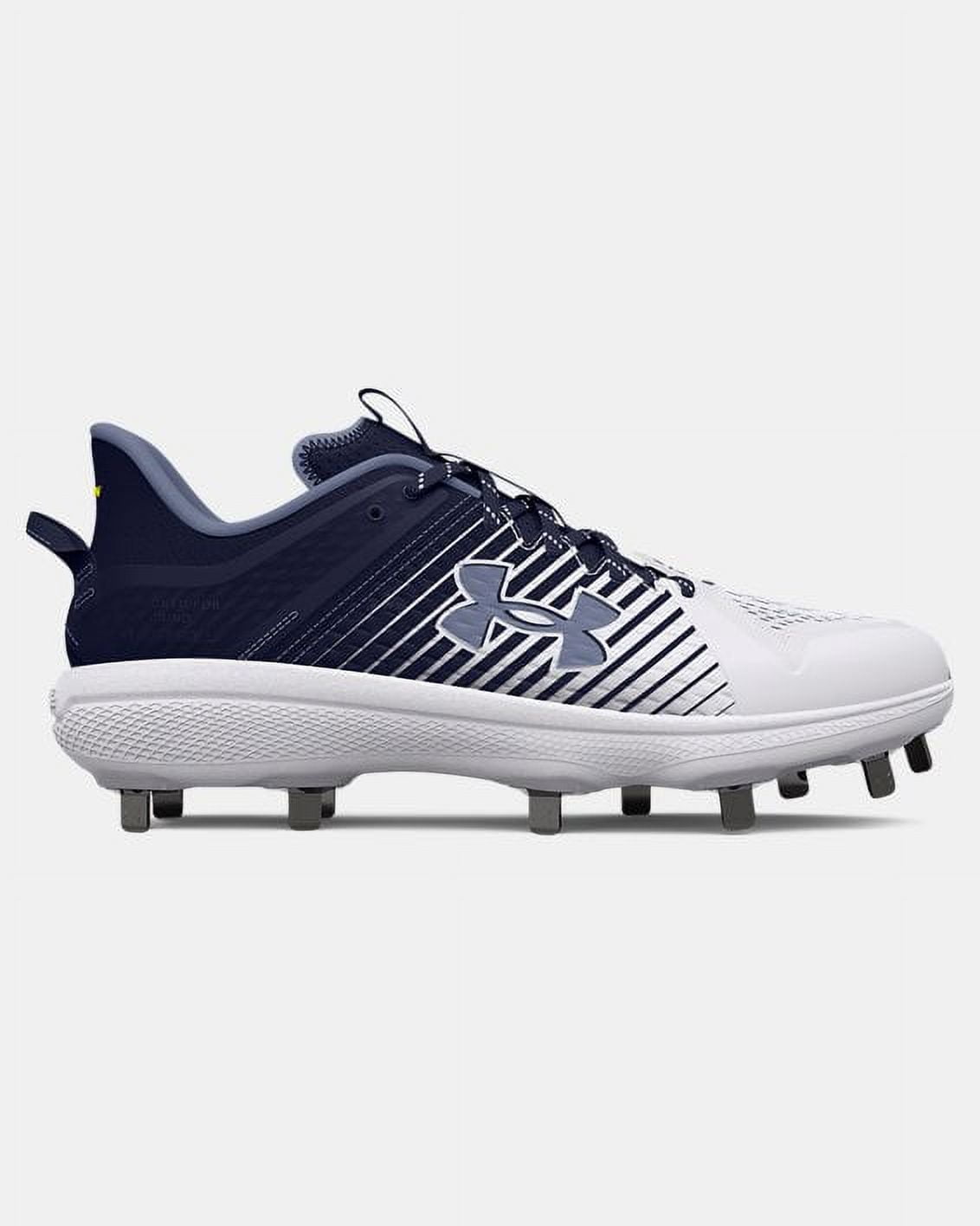 Under Armour Men's Yard Low Mt Metal Baseball Cleats Navy/White Medium ...