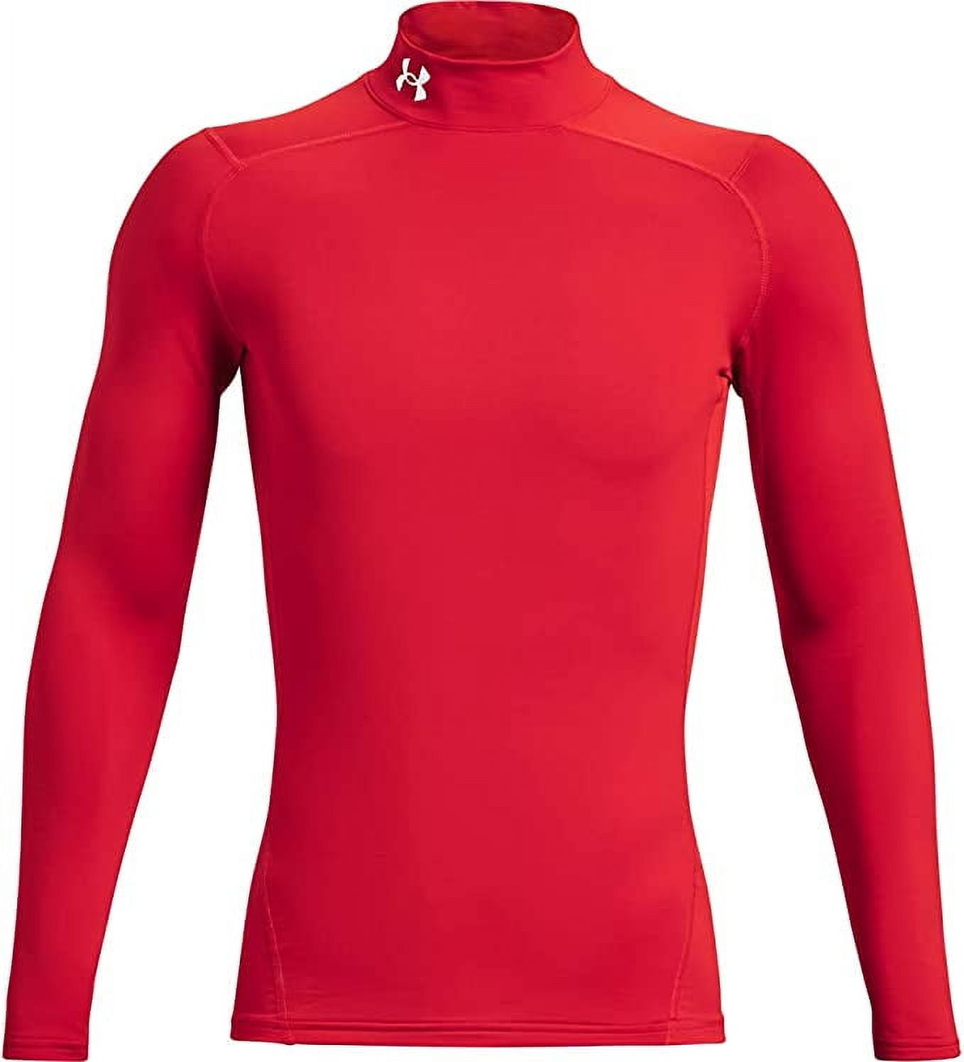 Under Armour Men's ColdGear Armour Compression Mock, Red 600/White ...