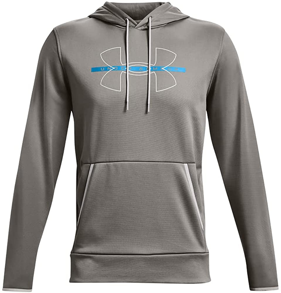 Under Armour Mens Fleece Symbol Hoodie Concrete 066/Radar Blue XX-Large ...