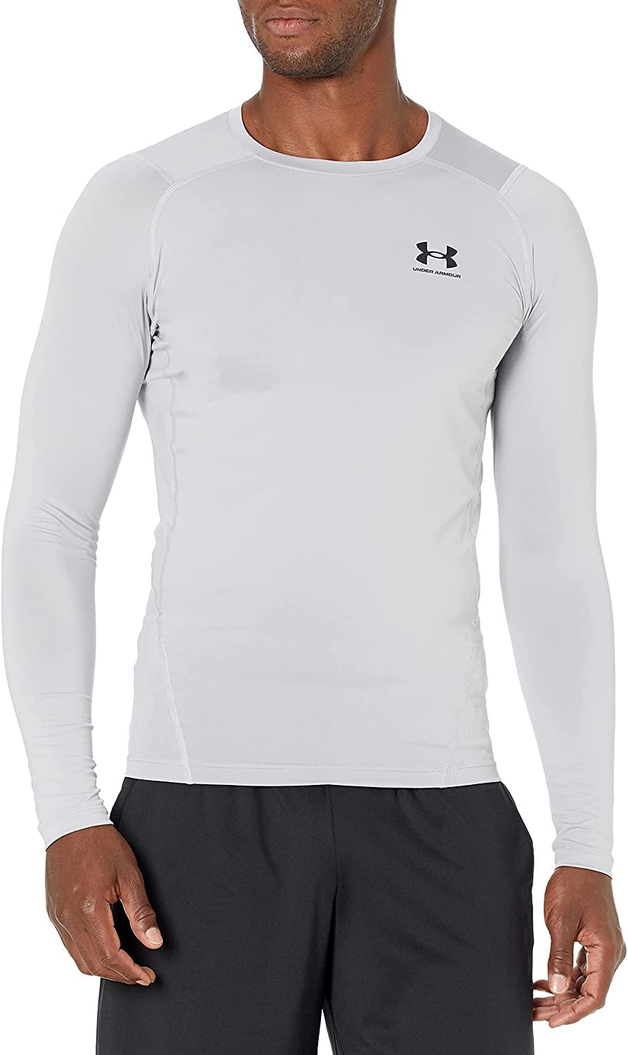 Under Armour Mens HeatGear Compression Long-Sleeve T-Shirt Mod Gray 011 ...