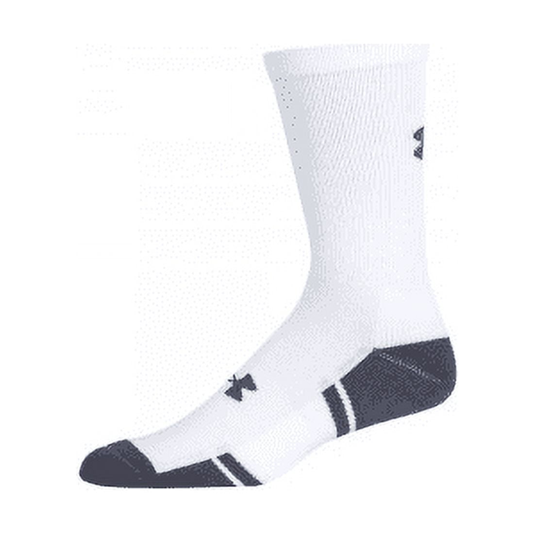 Under Armour Men's Resistor II Midweight Socks, White, Adult Size 10-13 ...