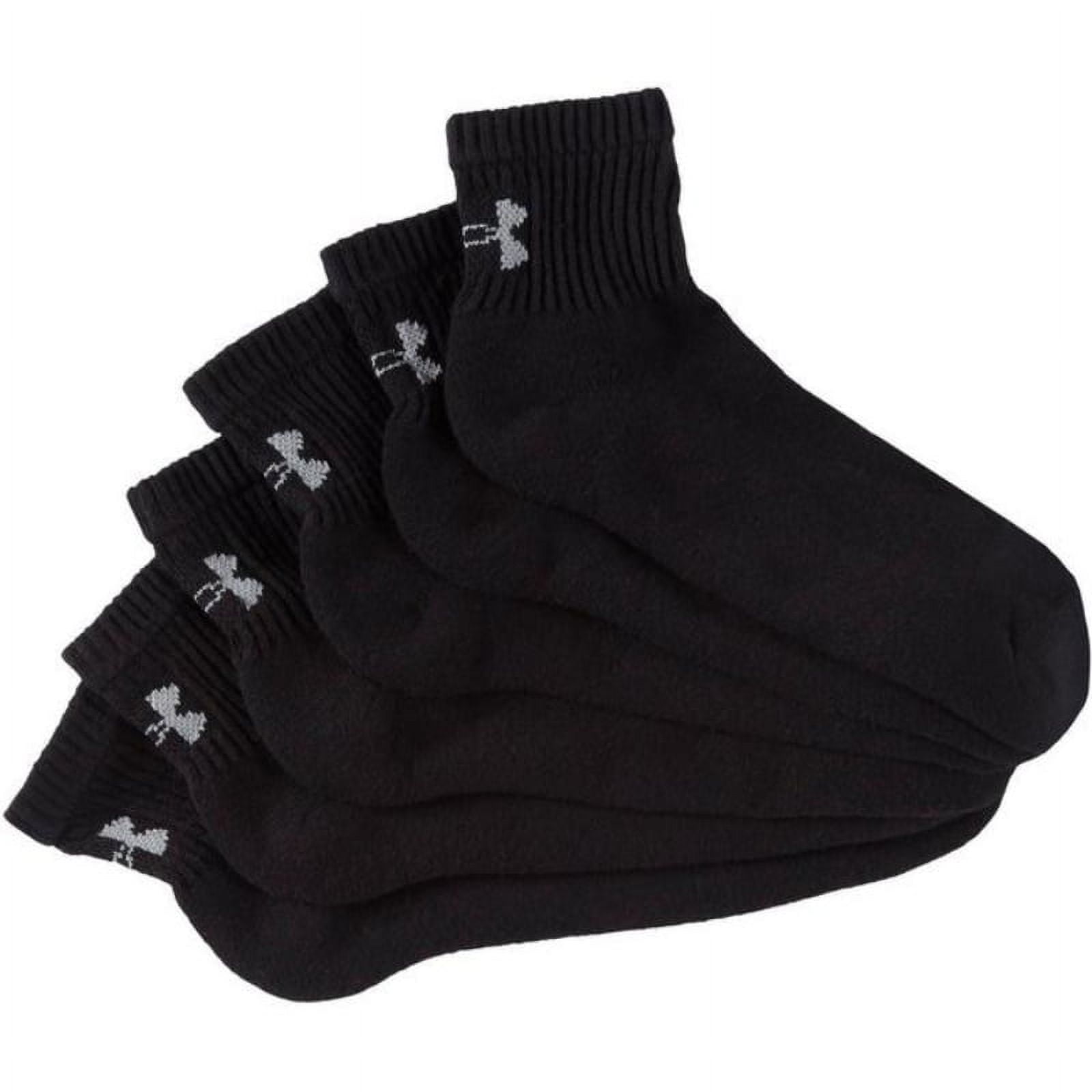 Under Armour Performance Heatgear Tech Quarter Socks 6 Pairs, Large ...