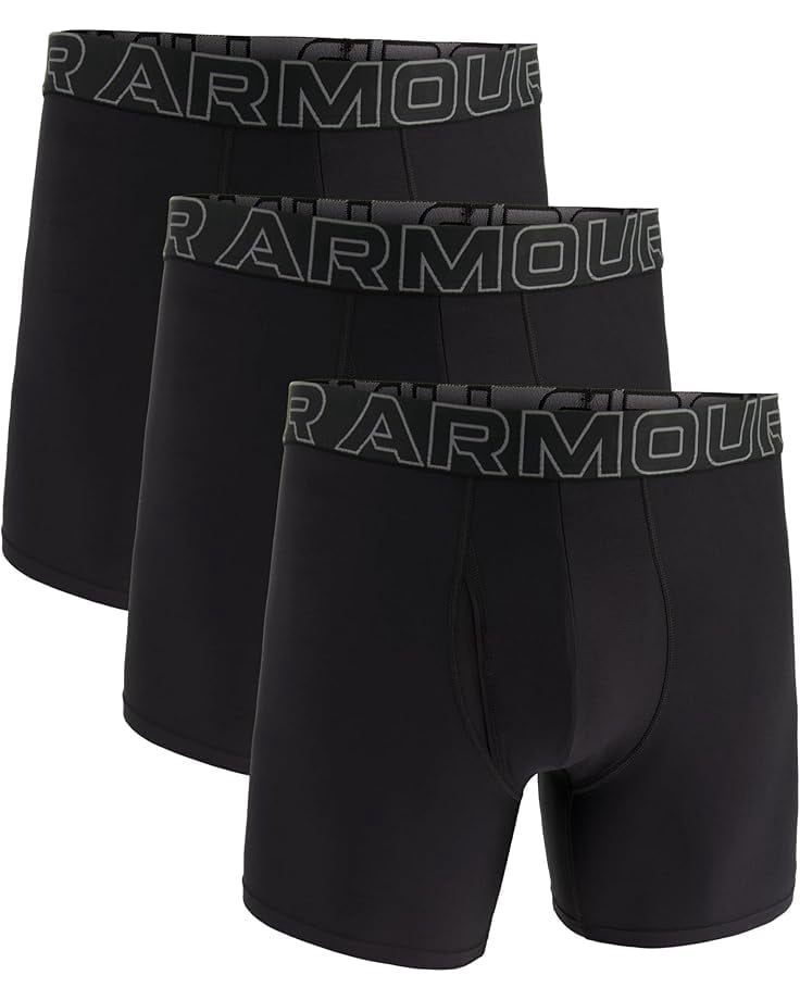 Under Armour Performance Tech Solid 6" Boxer Briefs - Black - Size ...