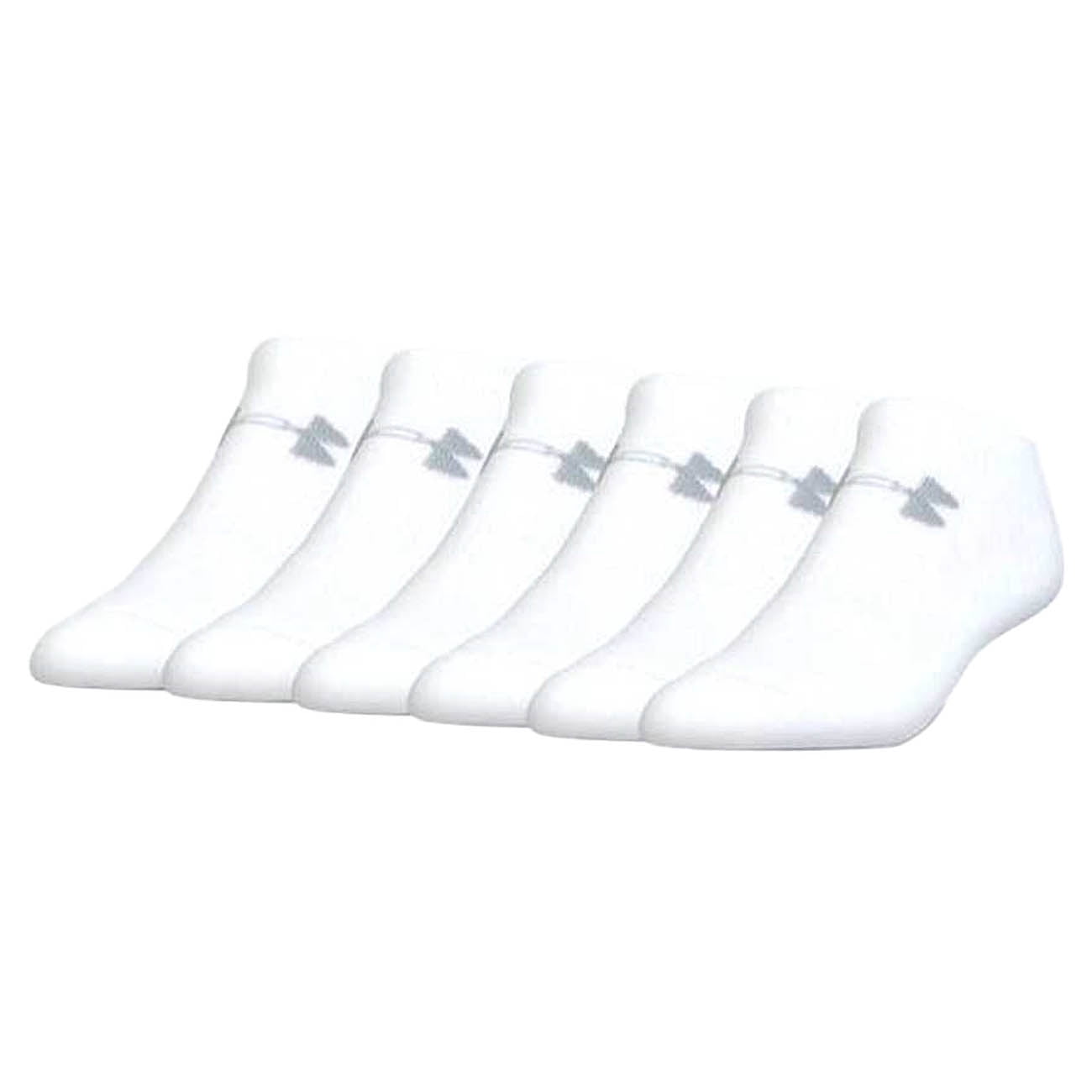 Under Armour Men's Charged Cotton 2.0 No Show Socks, 6-Pack, HeatGear ...