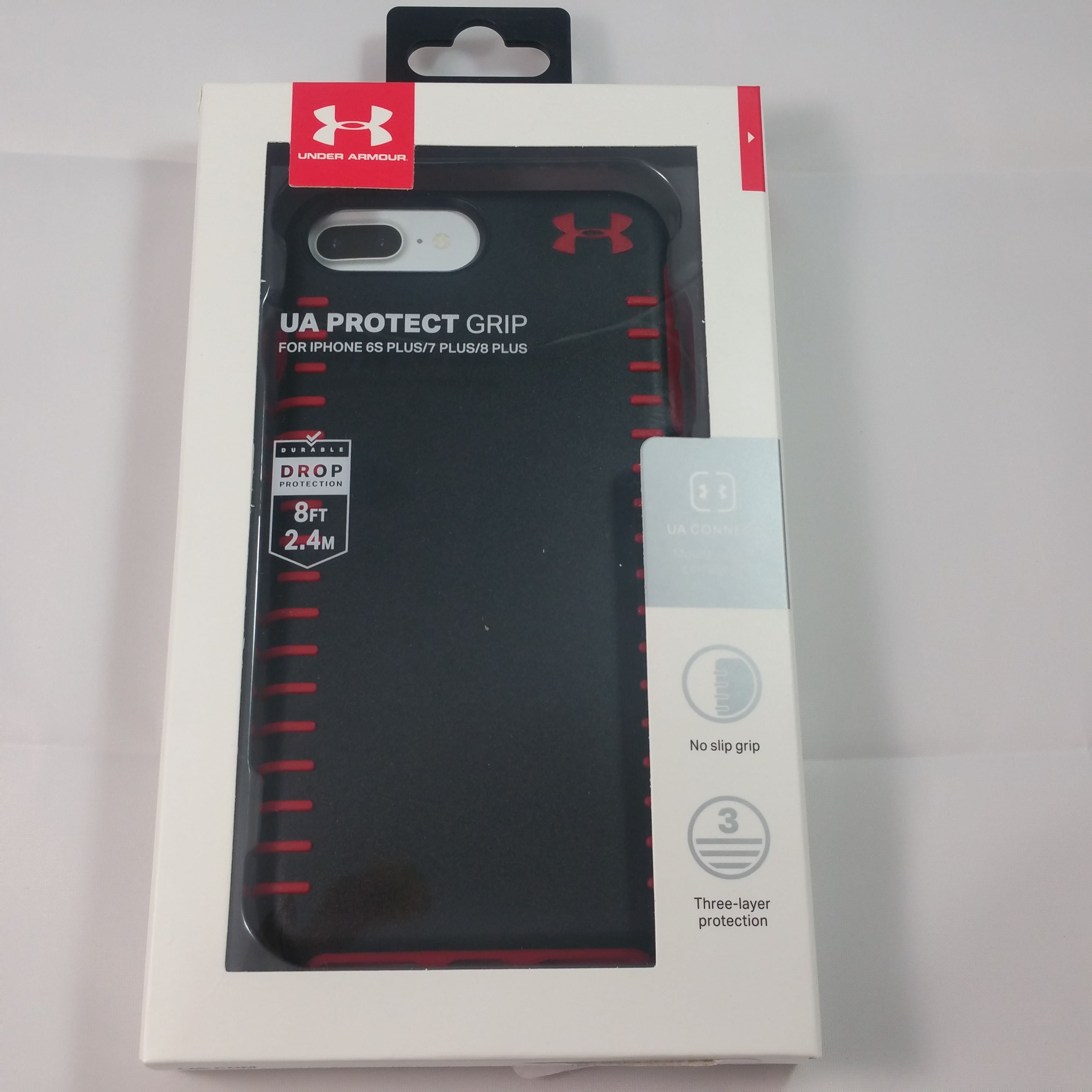 Under Armour UA Protect Grip Case iPhone 8 Plus 7 Plus 6s Plus Black ...