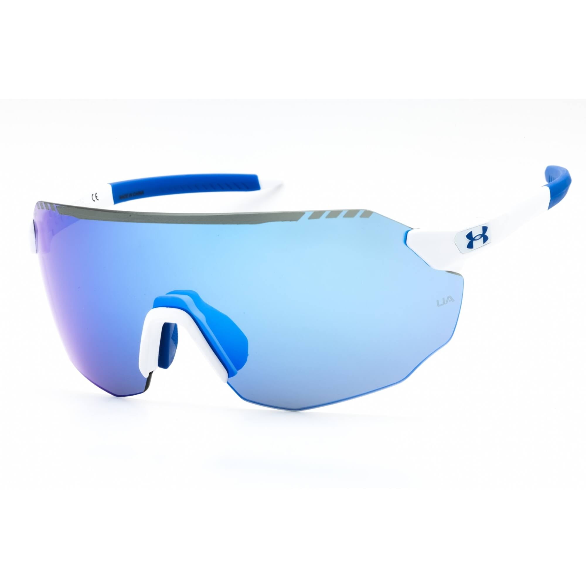 Under Armour Ua Halftime Tuned Baseball Sunglasses White/Blue /White ...