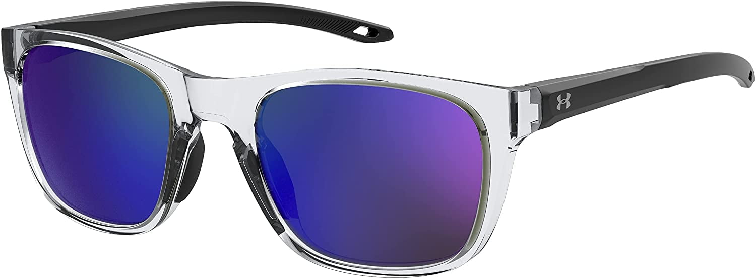 Under Armour Ua Raid Rectangular Sunglasses Crystal/Black 55 ...