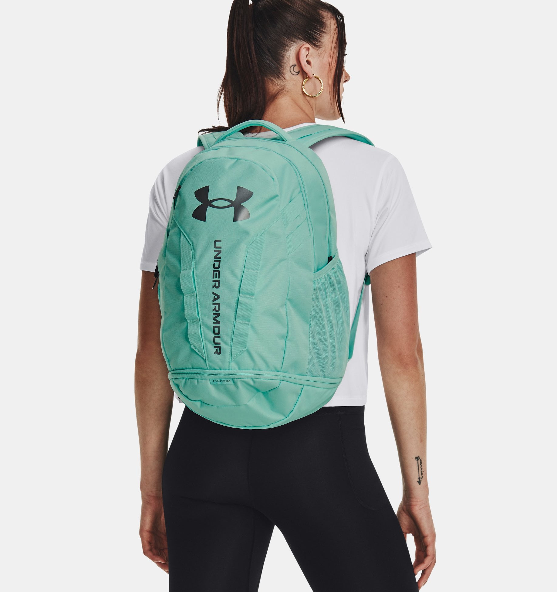 Under Armour Unisex-Adult Hustle 5.0 Backpack, Neo Turquoise/Metallic ...