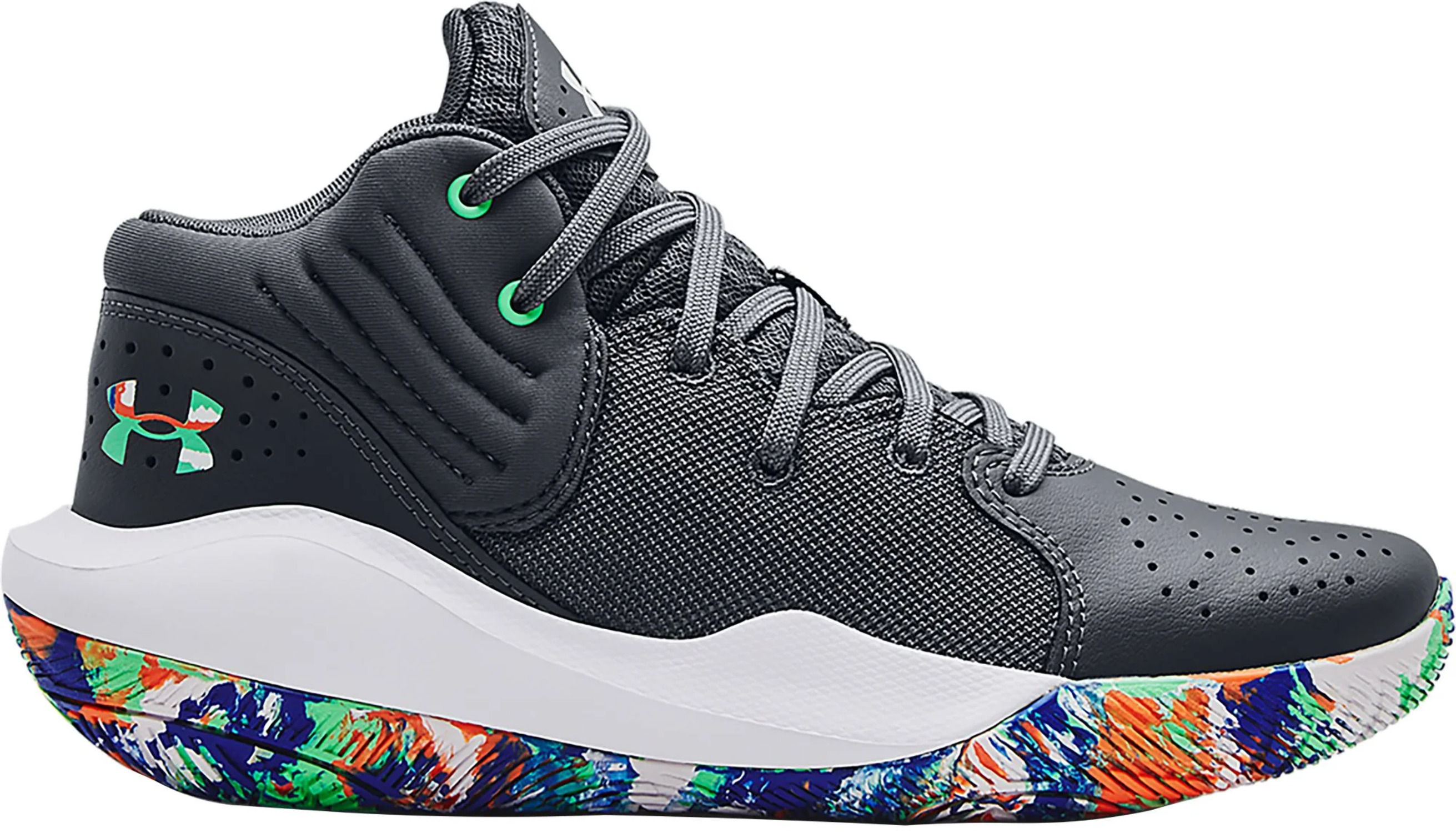 Under Armour Unisex Kids' Grade School Jet '21 Basketball Shoe Pitch ...