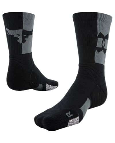 Under Armour Unisex Project Rock Playmaker Crew Socks Large 1362703-002 ...