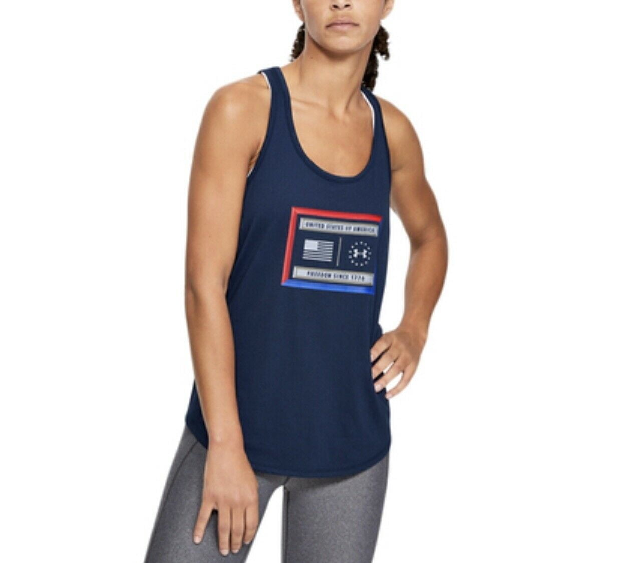 Under Armour Women's Freedom Lock Up Tank Top Academy Blue, Size XL ...