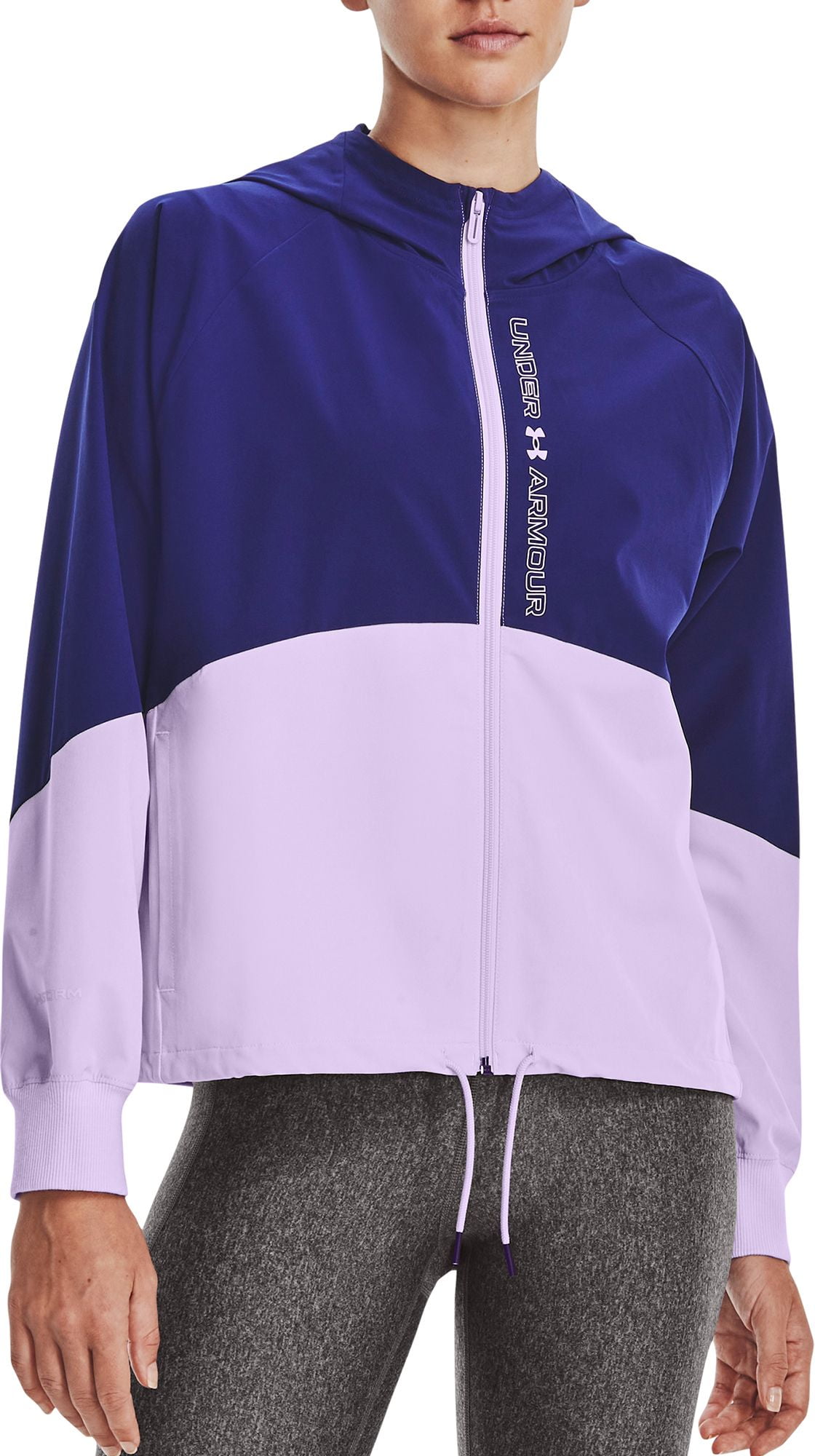 Under Armour Women's Woven Full-Zip Jacket, (468) Sonar Bl / Nebula ...