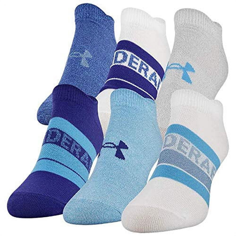 Under Armour Womens Essential 2.0 No Show Socks, 6-Pairs , White ...