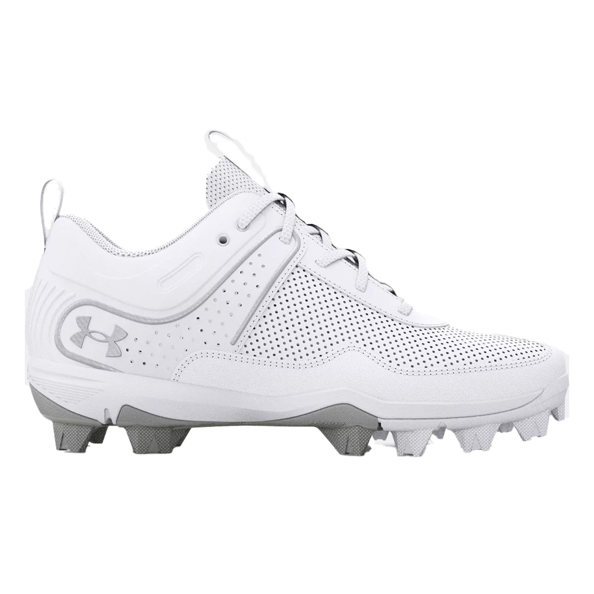Under Armour Youth Glyde Rubber Molded Softball Cleats White | White ...