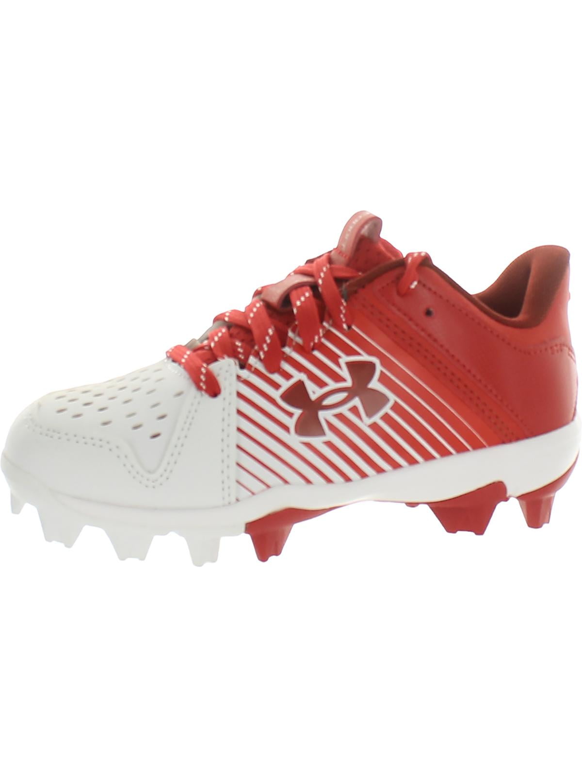 Under Armour Youth Leadoff Low Rm Jr Molded Baseball Cleat Red/White ...