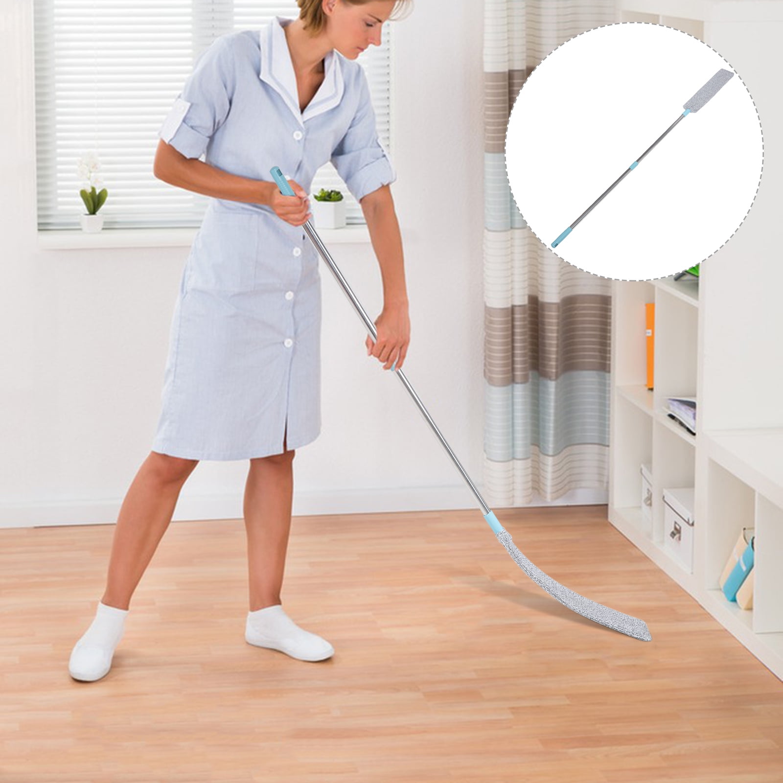 Under Bed Dust Cleaner Reusable Duster Dust Cleaning Tool Long Handle ...