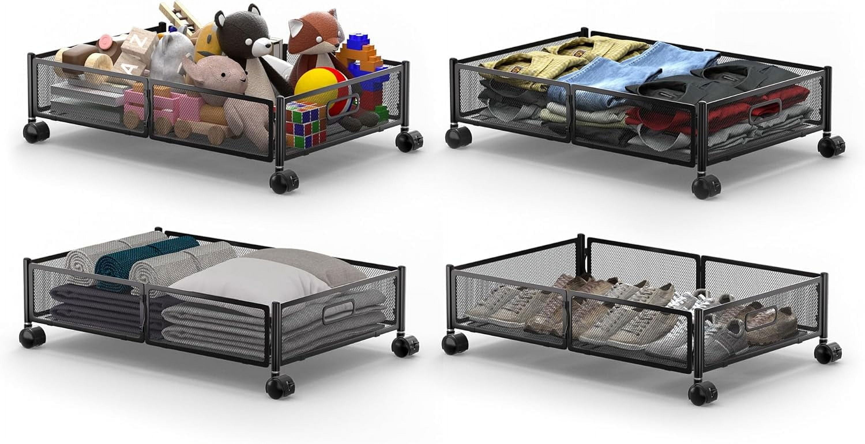 Under Bed Organizer, Storage Bins Under Bed, 60 L Storage Bins for ...