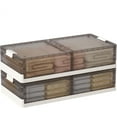 Under Bed Storage Containers - 2Pack, Stackable Under Bed Rolling ...
