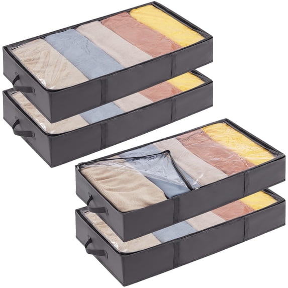 Under Bed Storage Containers, Large Capacity Blanket Storage Bags with ...