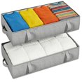Under Bed Storage Containers Light Grey 8 Inches Tall 2-Pack - Walmart.com