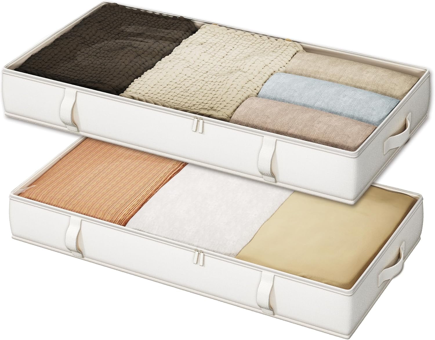 Under Bed Storage Containers with 6 Inches Tall, , Clothes Storage Box ...