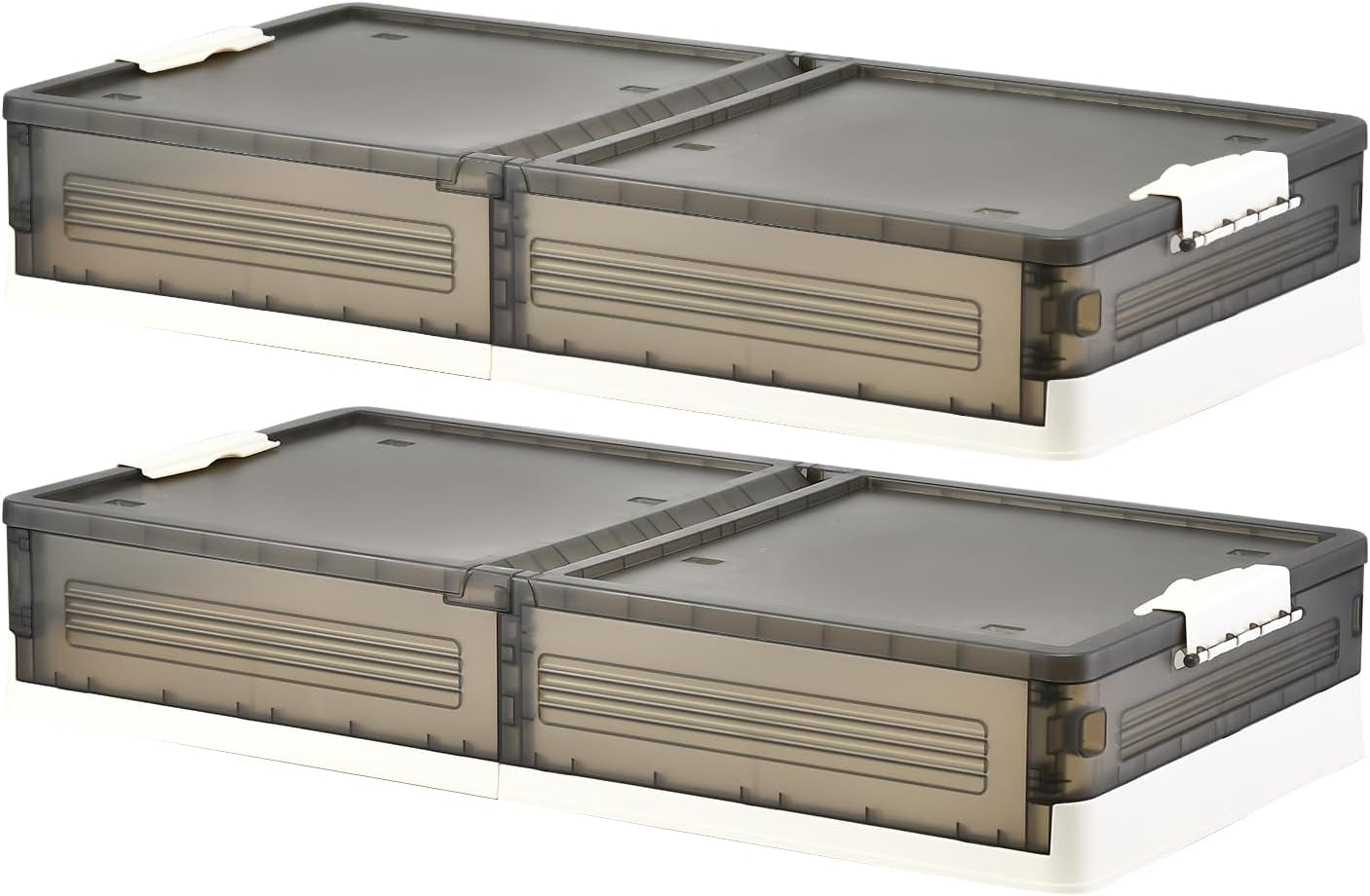 Under Bed Storage,Foldable Plastic Under Bed Storage with Wheels ...