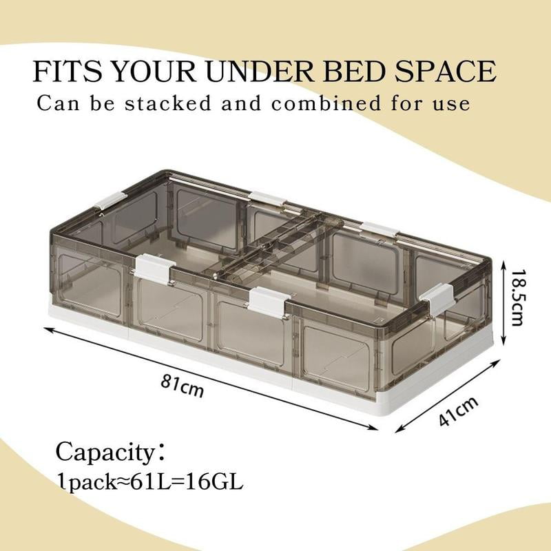 Under Bed Storage with Wheels & Lids, Stackable Containers for Clothes ...