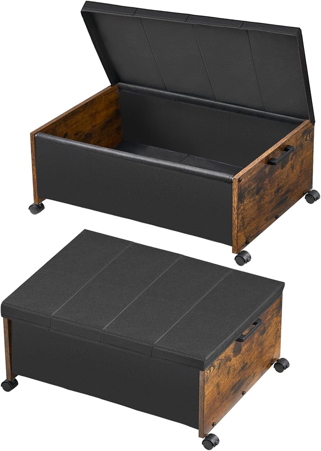 Under Bed Storage with Wheels,Under Bed Drawers Heavy Duty, 2 Packs ...