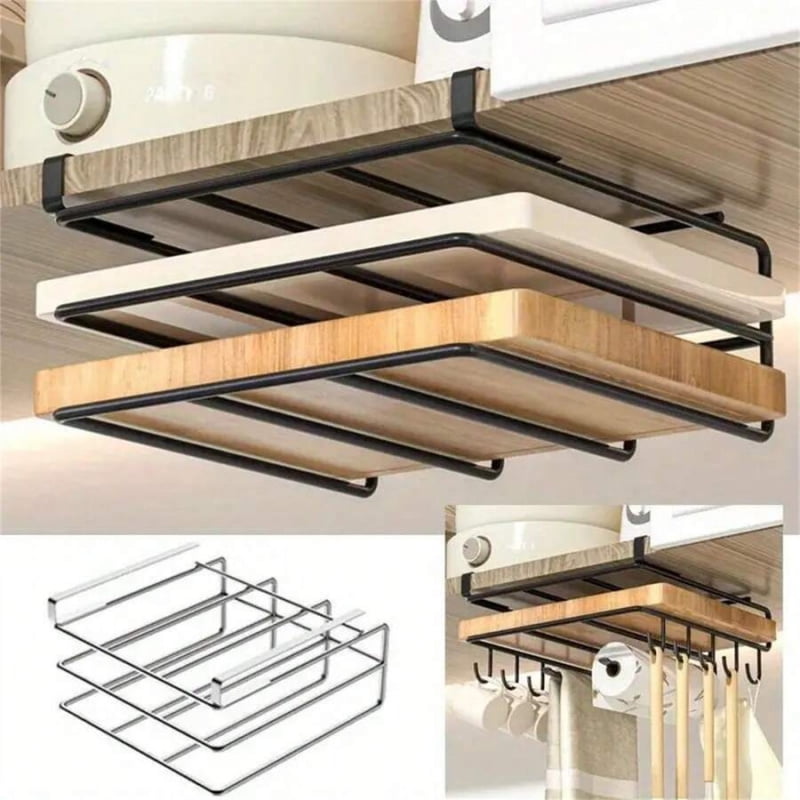 Under-Cabinet Hanging Storage Rack – Space-Saving Organizer for Cutting ...