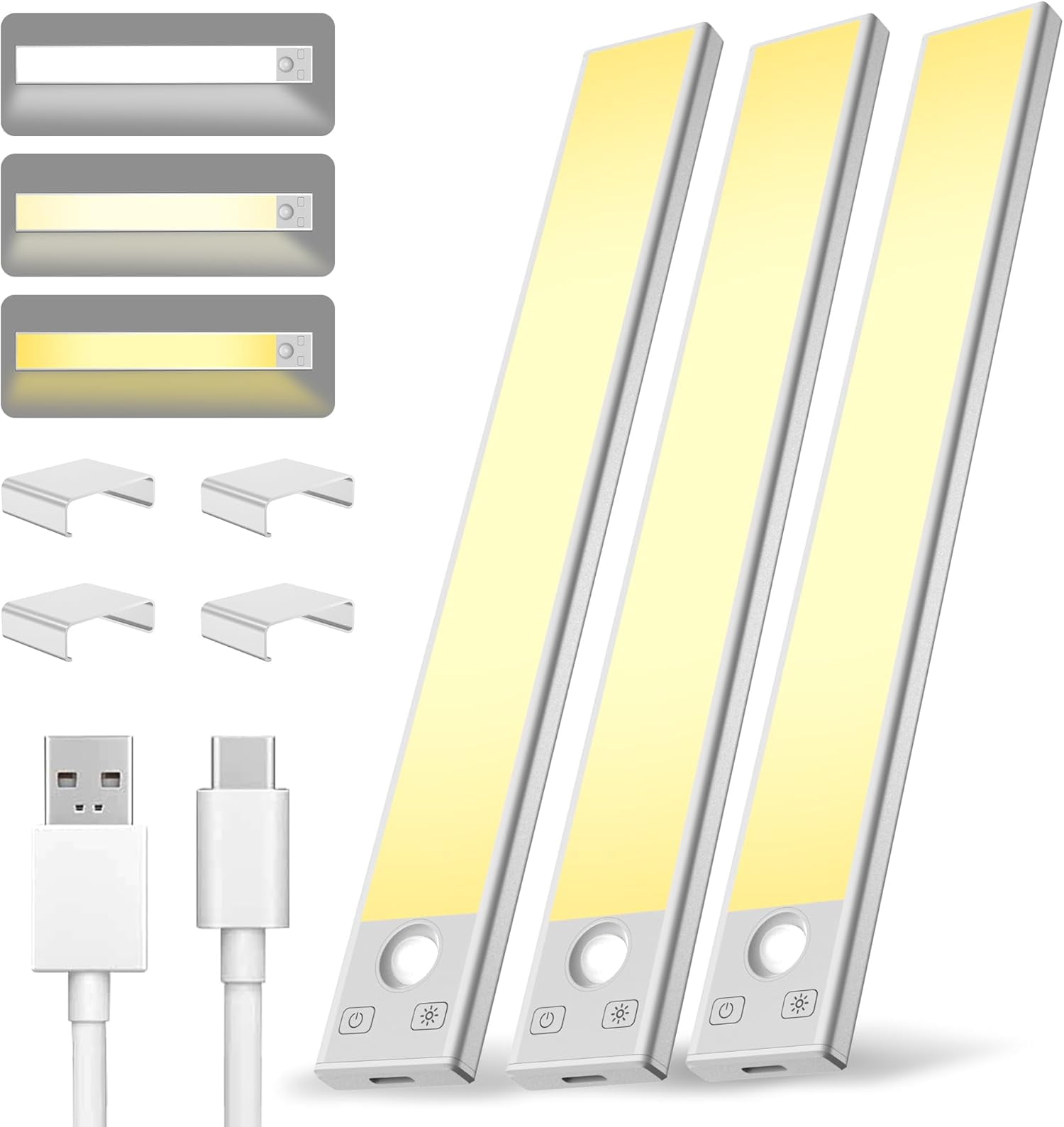 Under Cabinet Lighting 8 inch Rechargeable Operated Motion Sensor Light ...