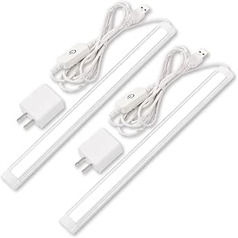 Under Cabinet Lighting, Touch Dimmable Single LED Bar Light 12", Plug ...