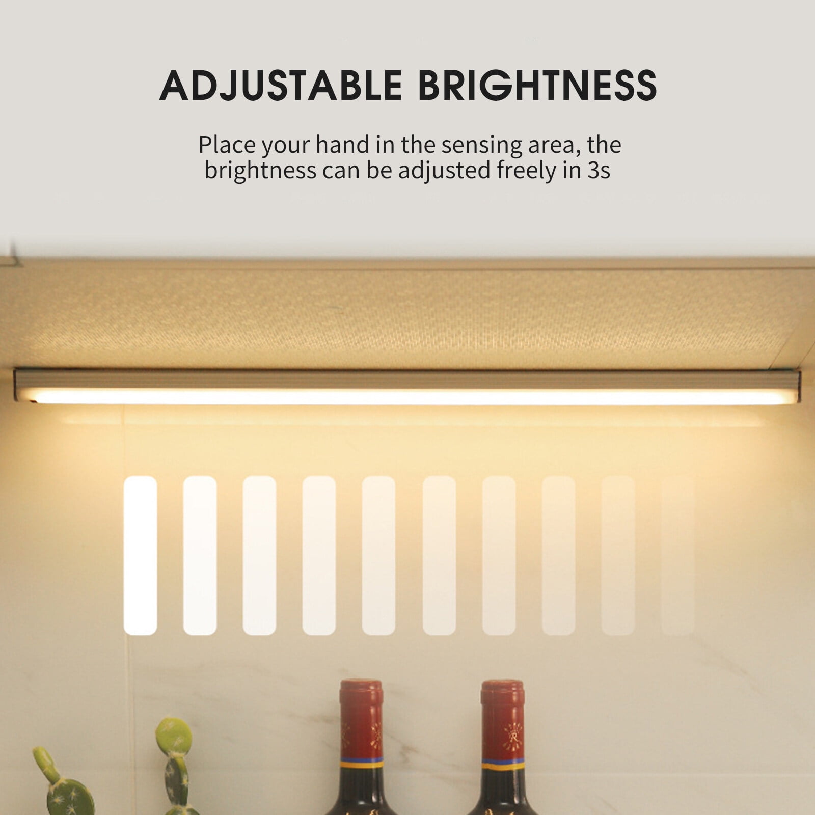 Under Cabinet Lighting Wall-mounted Magnet USB Light Bar Motion Sensor ...