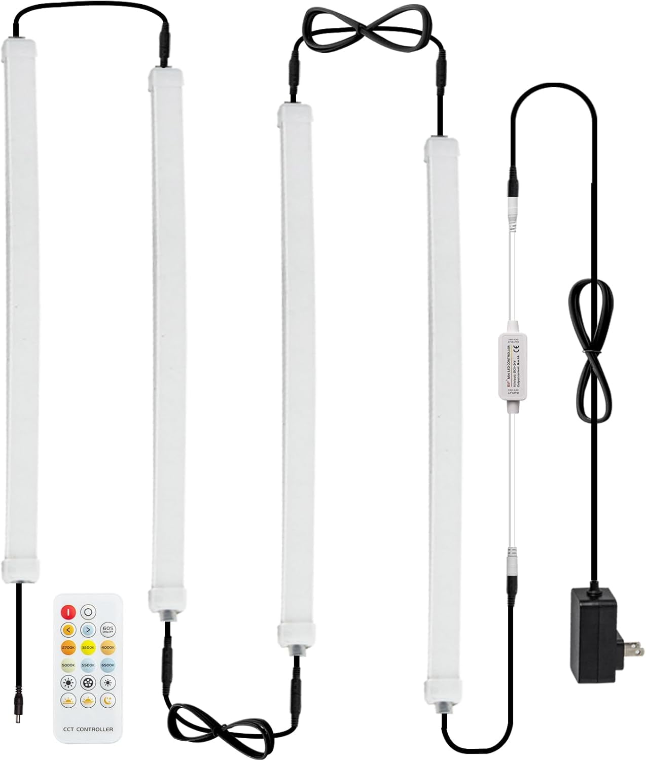 Under Cabinet Lights Plug in, 4 Pcs 12 Inch Ultra Thin Under Cabinet ...