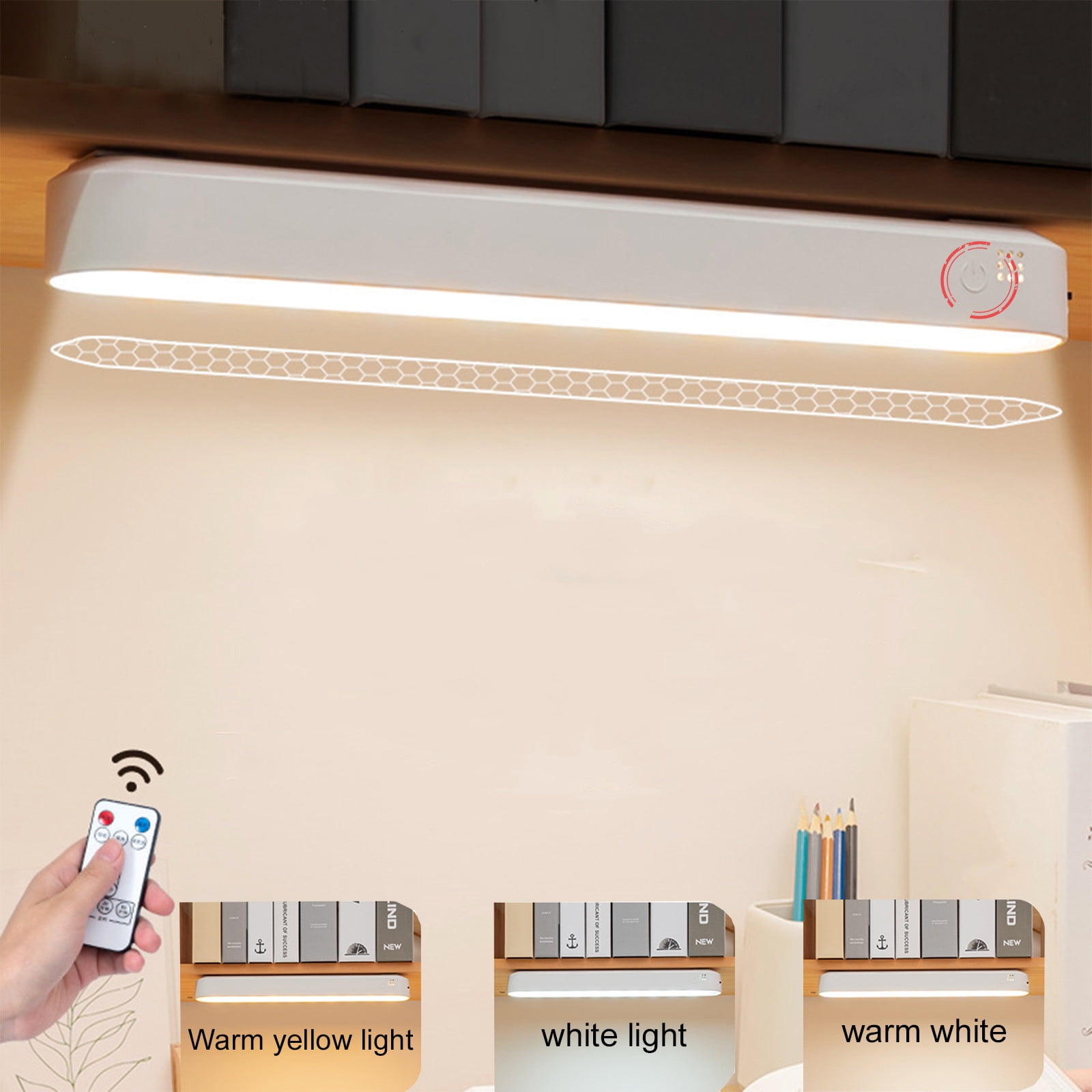 Under Cabinet Lights with Remote,3 Modes Rechargeable Under Cabinet ...