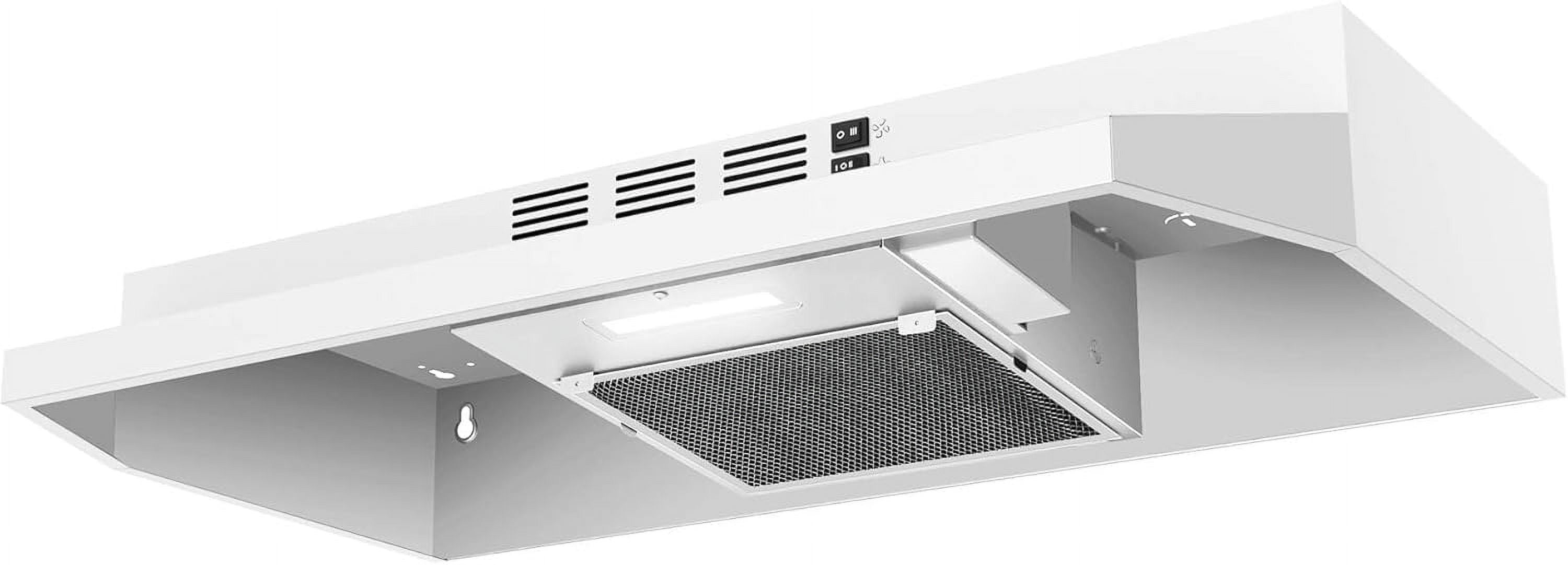 Under Cabinet Range Hood 36 inch, Ducted/Ductless Vent Hood with 2 ...