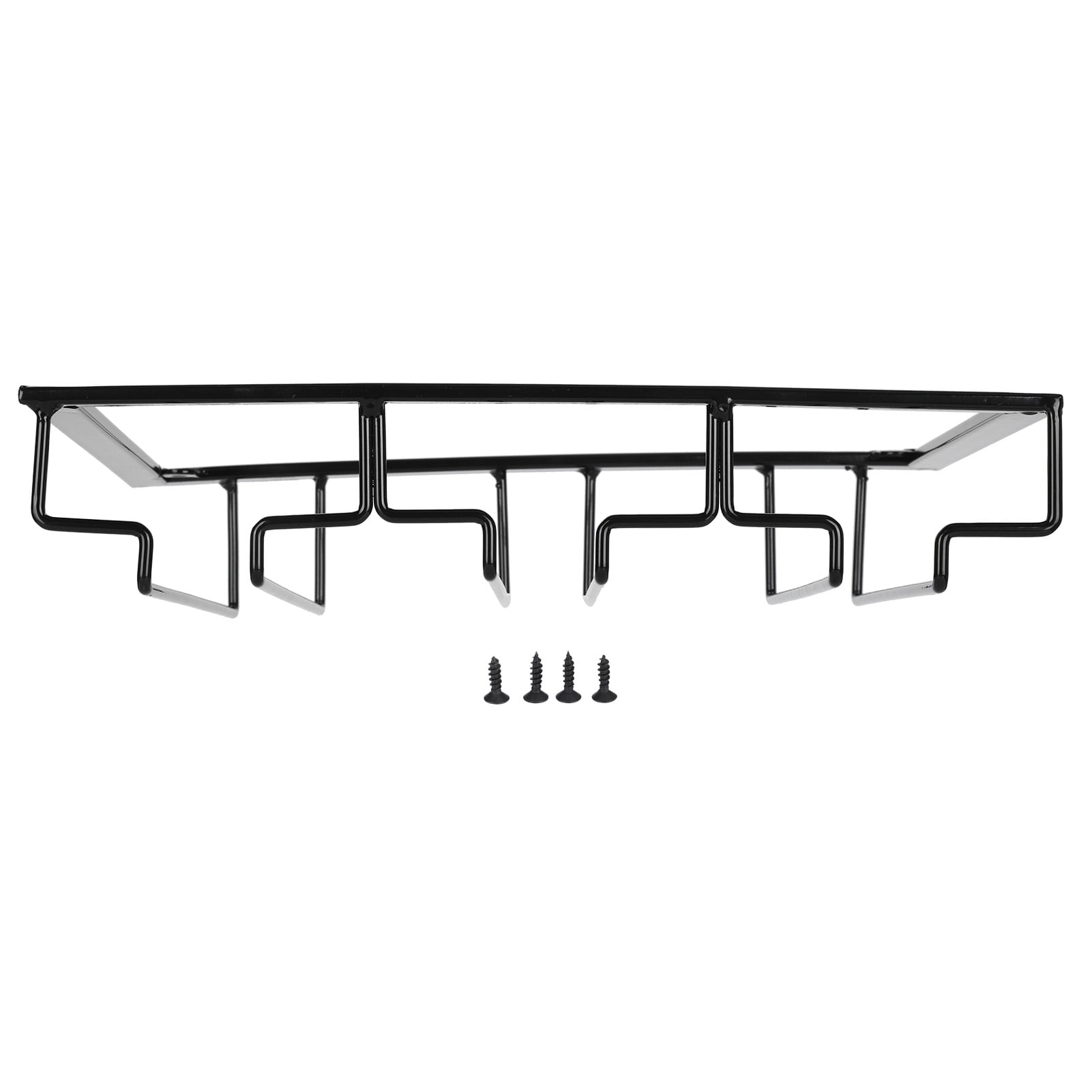 Under Cabinet Wine Glass Rack Metal Organizer Elegant Stemware Storage ...