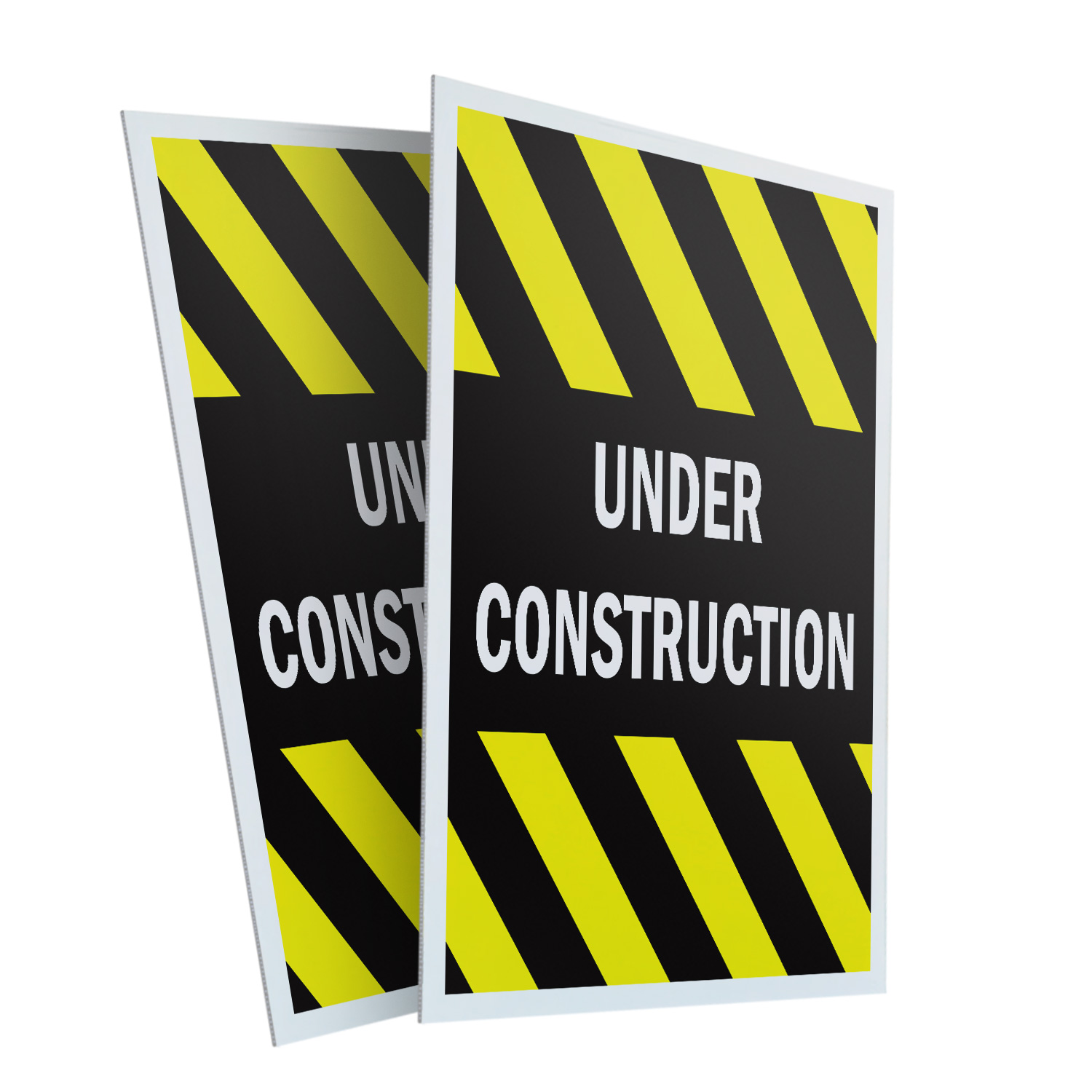 Under Construction (2-PACK) 24" x 36" Plastic Signs | Sign Insert 4mm ...