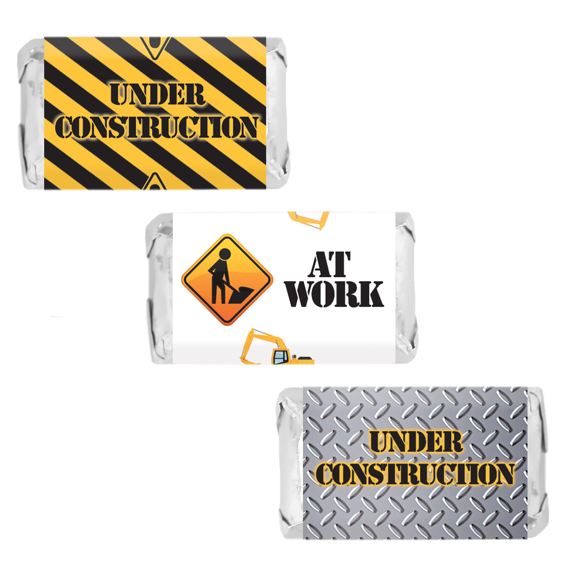 Under Construction Party Mini Candy Bar Wrappers, Construction Birthday ...