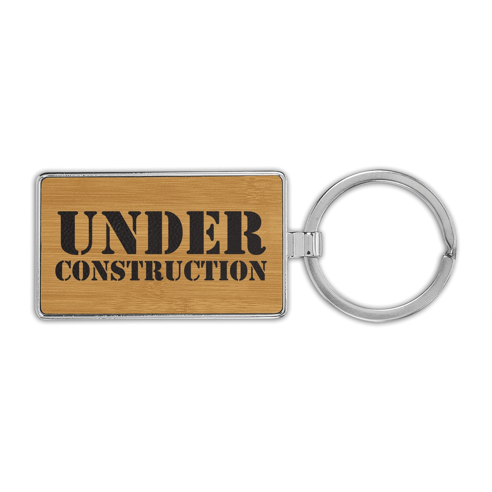 Under Construction Premium Leatherette Keychain jdm stance - Bamboo ...