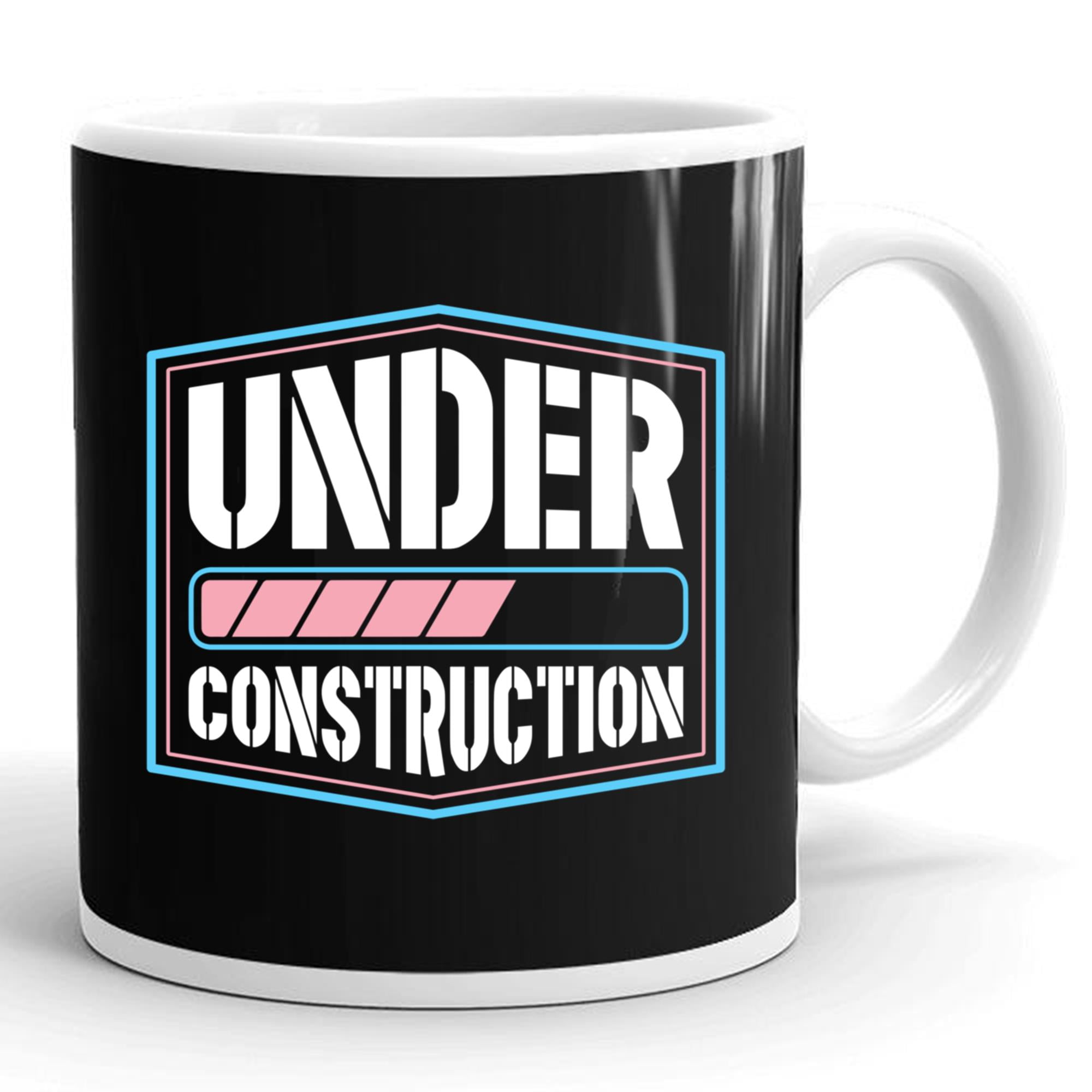 Under Construction Transgender Pride Transitioning Mtf Ftm Gift Ceramic ...