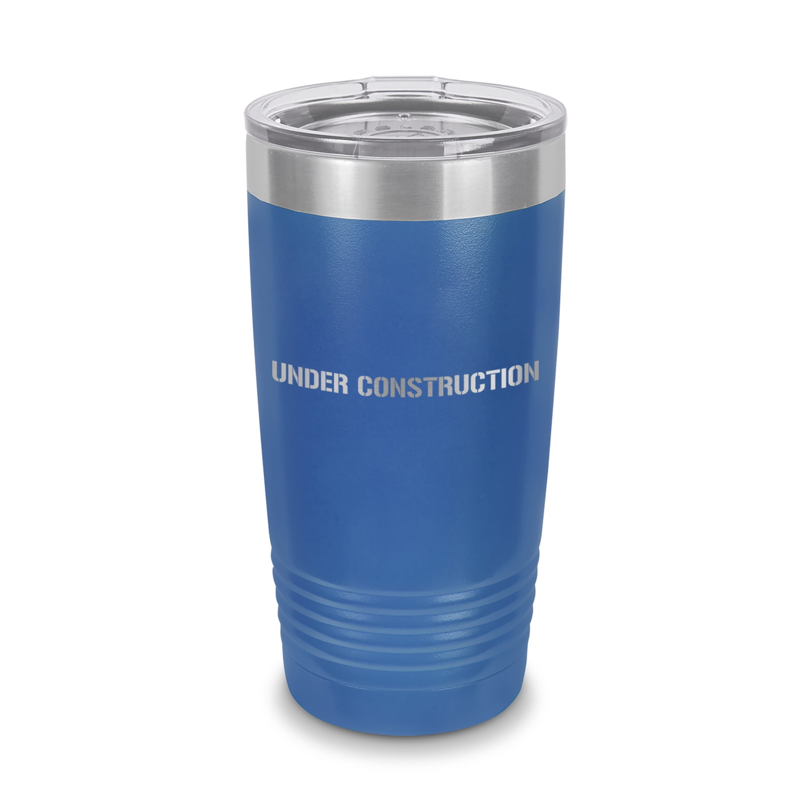 Under Construction Tumbler 20 oz - Laser Engraved w/ Clear Lid ...