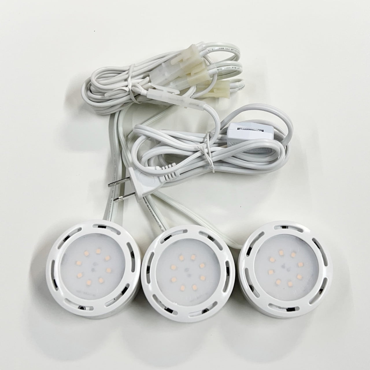Amax Under Counter LED Puck Light Accent Kit, 120V 4W, Set of 3 Lights ...