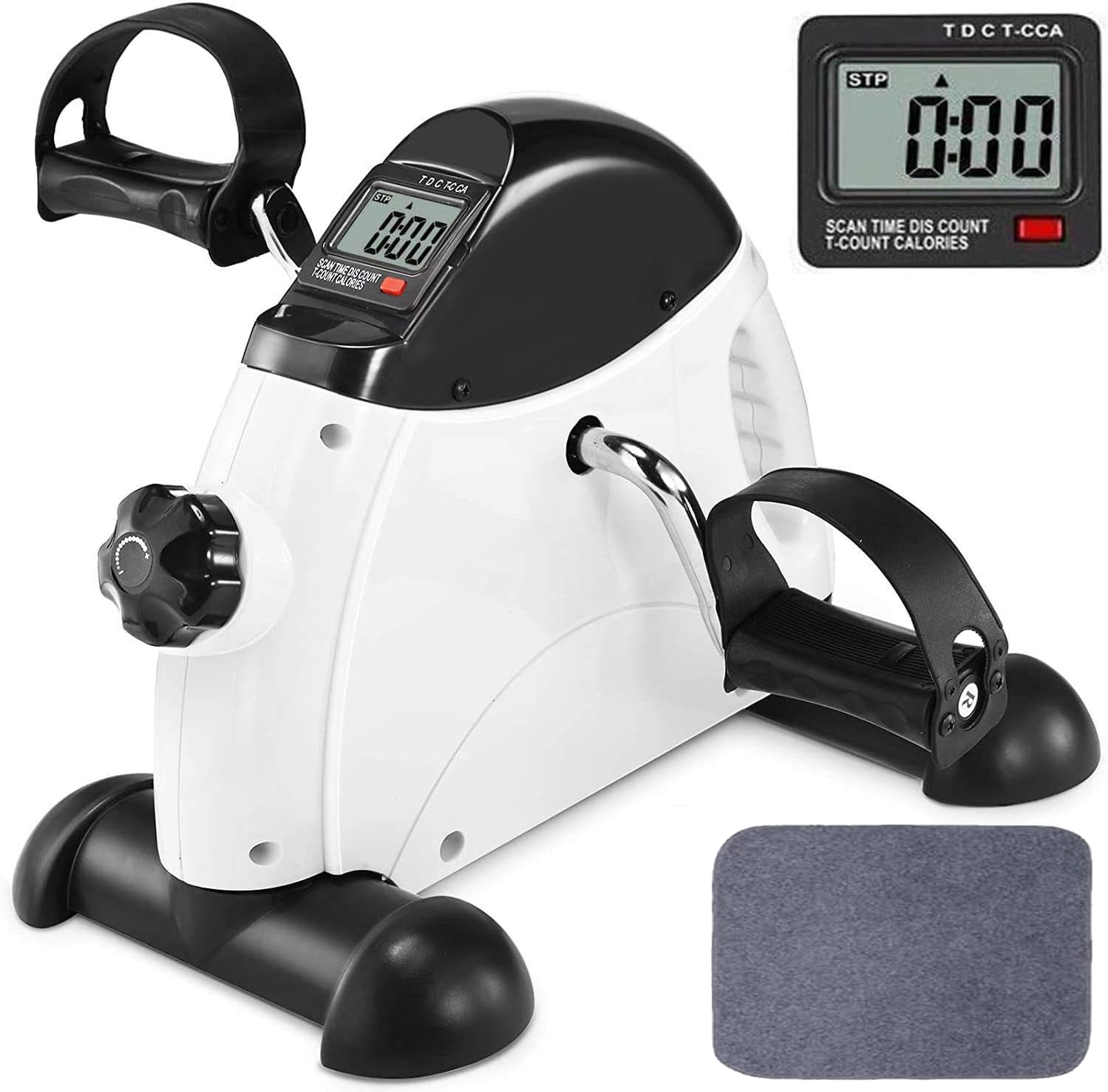 Under Desk Bike Pedal Exerciser Mini Bike for Arm/Leg Fitness ...