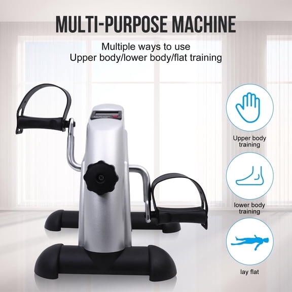 Costway Foldable Under Desk Fitness Peddler - Stationary Exercise Bike ...
