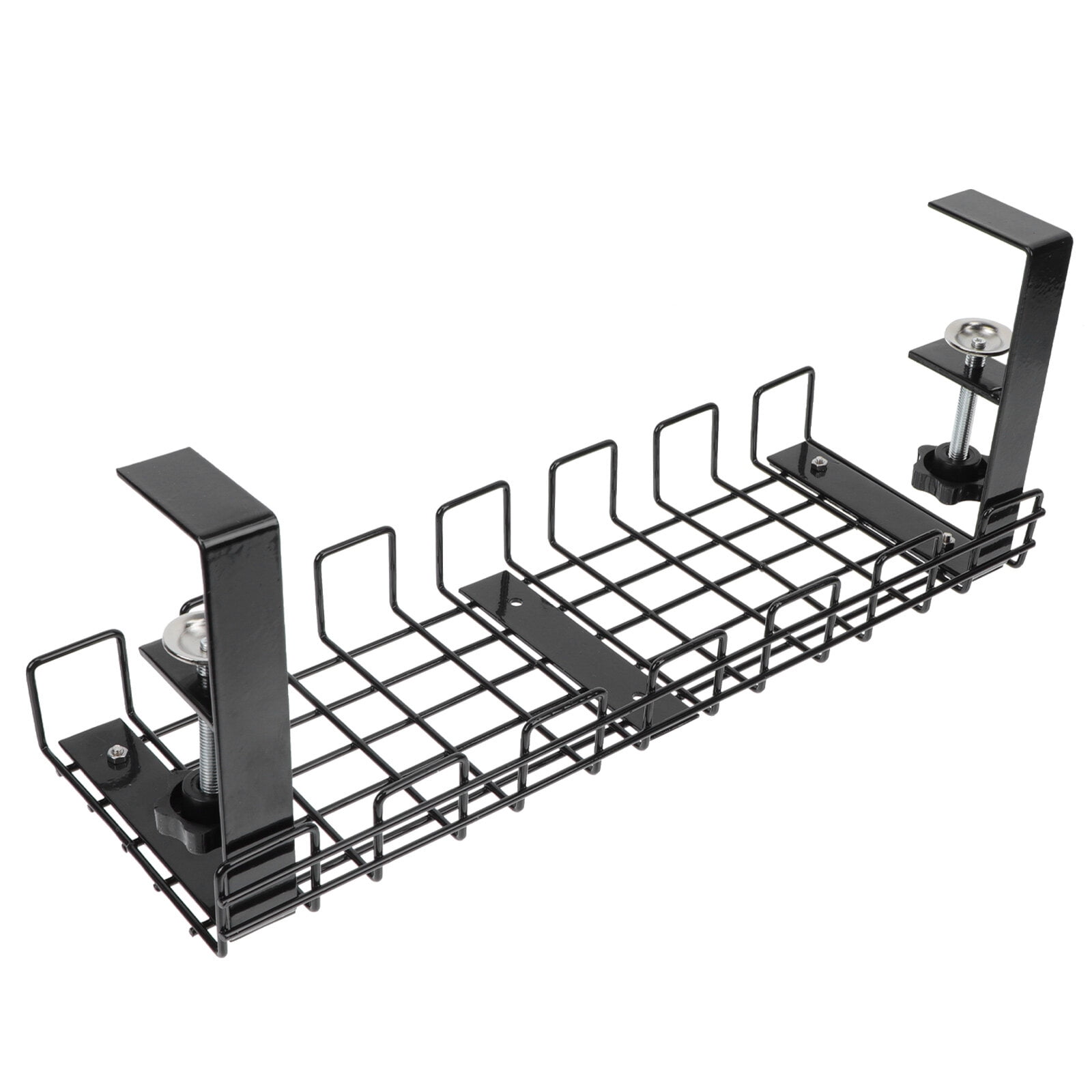 Foxnovo Under Desk Wire Organizer Iron Black 1Pack - Walmart.com