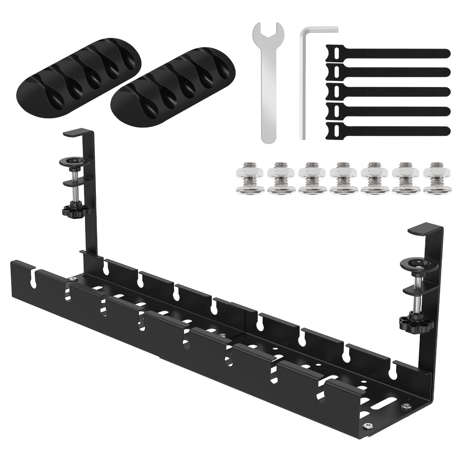 Under Desk Cable Management Adjustable Versatile Metal Cable Management ...