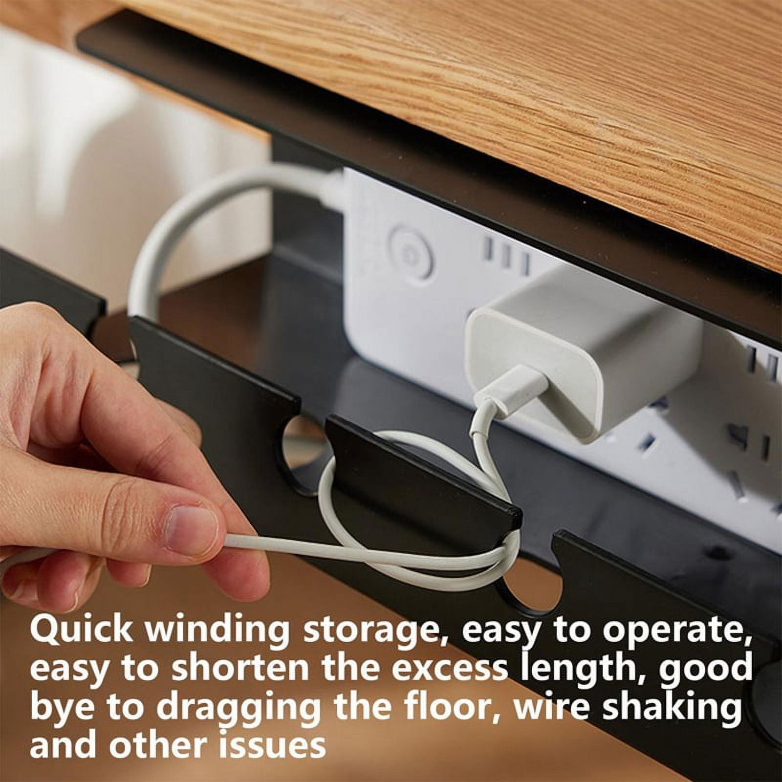 Under Desk Cable Management Tray Self-Adhesive Desk Cable Organizers ...