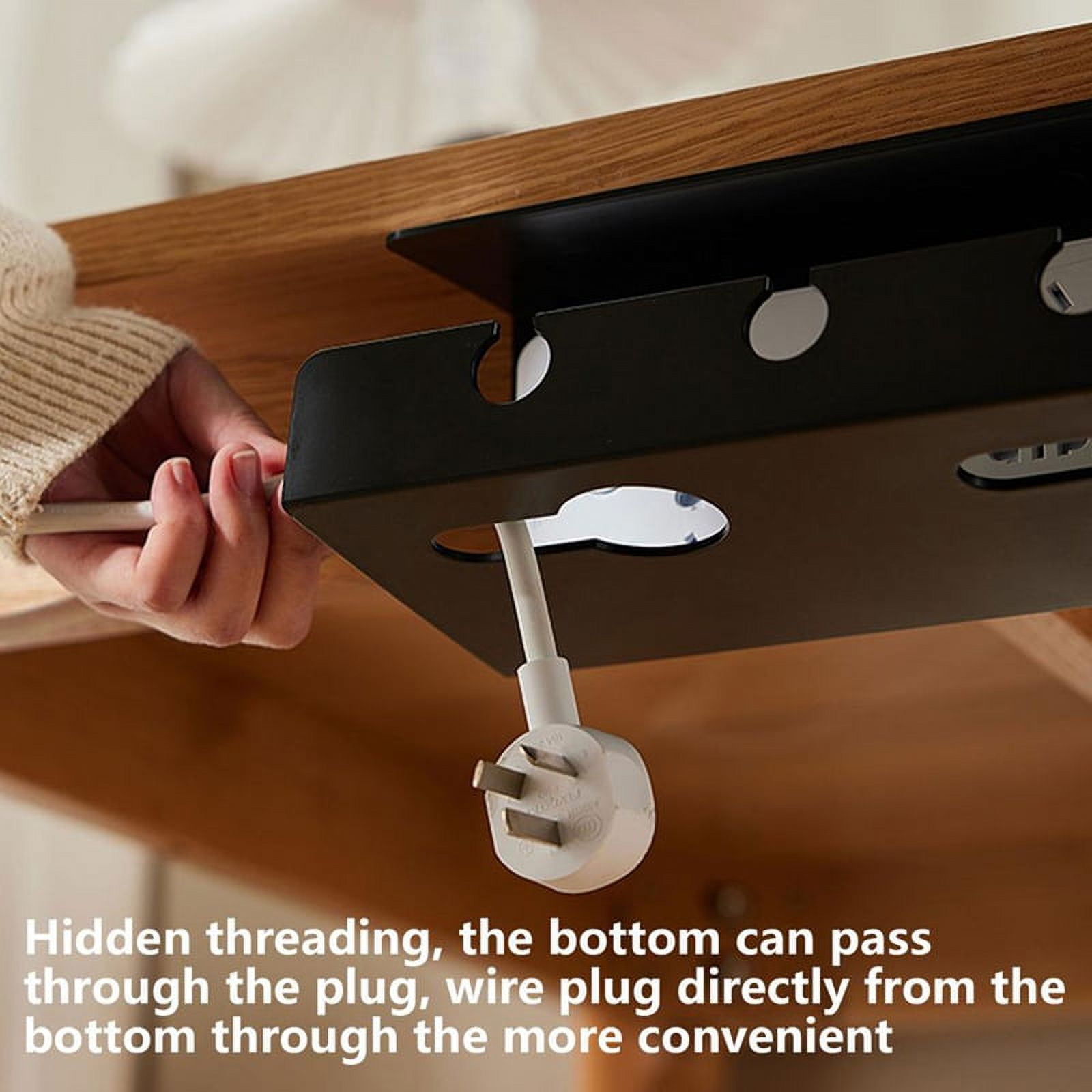 Under Desk Cable Management Tray Self-Adhesive Desk Cable Organizers ...