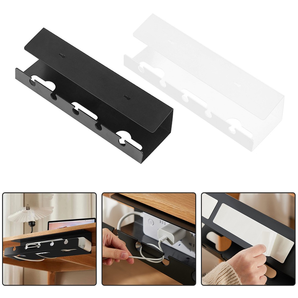 Under Desk Cable Management Tray Under Desk With Clamp Power Strip Cord ...