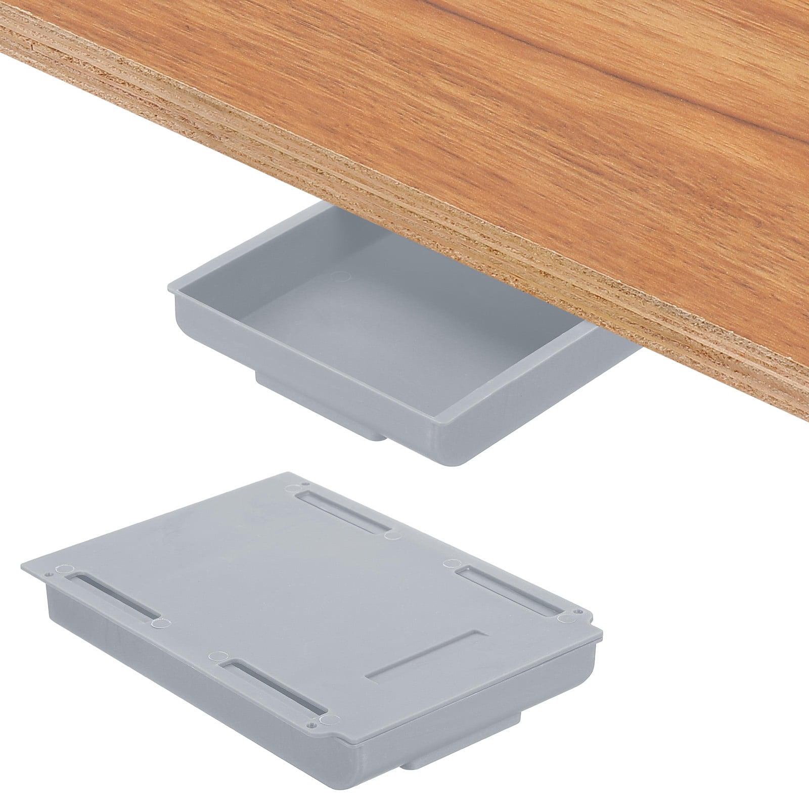 Under Desk Drawer, 2 Pcs Under Table Storage Self-Adhesive Attachment ...